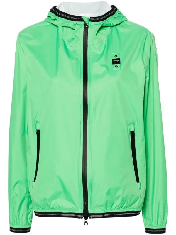 BLAUER. Lightweight Hooded Jacket - Green