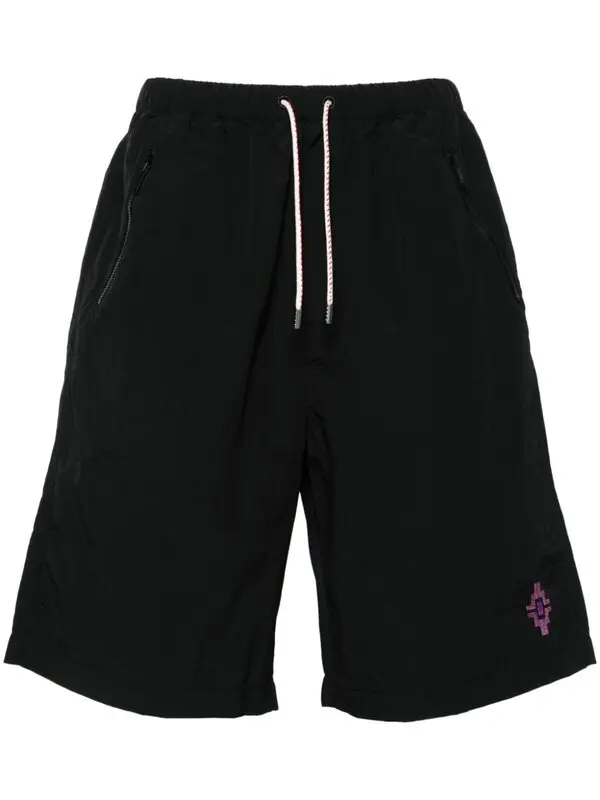 COUNTY OF MILAN Marcelo Burlon Graffiti Cross Bermuda Shorts