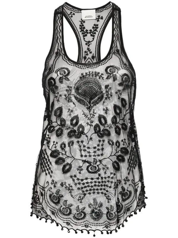 Isabel Marant Violette Lace Blouse - Black