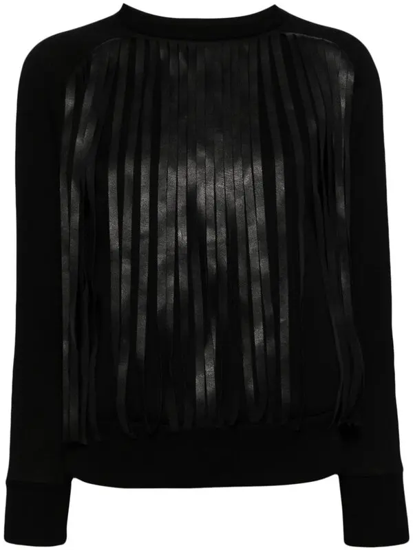 Neil Barrett Fringed Long-sleeve Sweatshirt