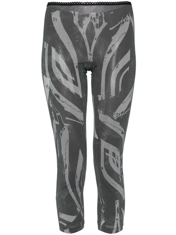 Yohji Yamamoto Abstract-print Tights