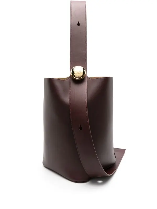 Loewe Pebble Leather Bucket Bag - Red