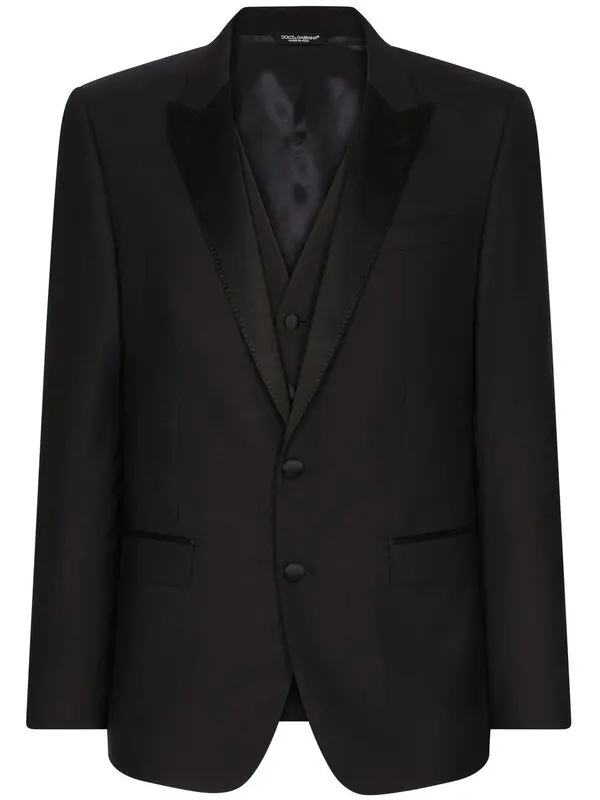 Dolce & Gabbana Martini-fit Wool-silk Three-piece Tuxedo Suit