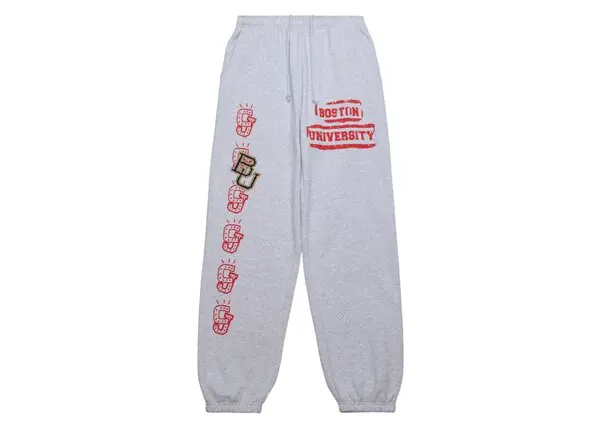 TRAVIS SCOTT X Mitchell & Ness Boston University Classic Sweatpants - Heather Gray