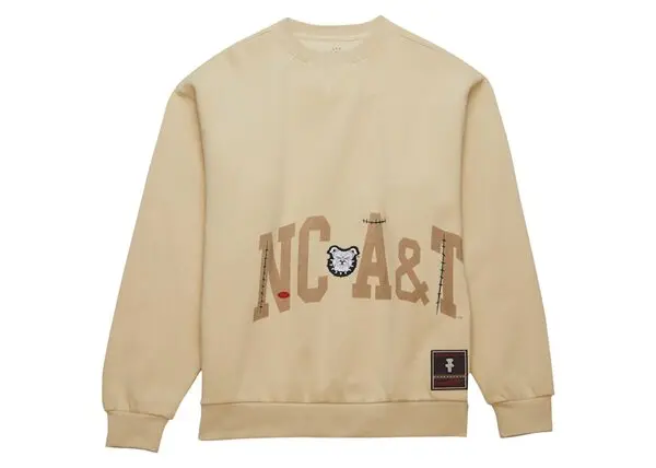 TRAVIS SCOTT X Mitchell & Ness North Carolina A&t Aggies Pullover Sweatshirt - Tan