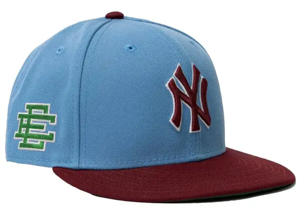 ERIC EMANUEL Ee Ny 59/50 Fitted Cap - Caro/maroon