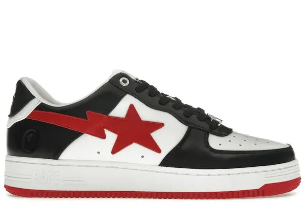 BAPE A Bathing Ape Sta #3 M2 Sneakers - White/black/red