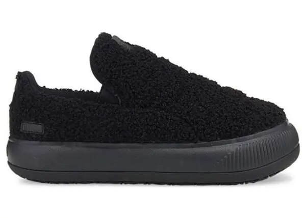 PUMA Suede Mayu Slip-on Teddy - Black