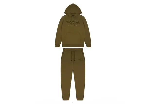Trapstar Chenille Decoded Hooded Tracksuit - Olive Camo