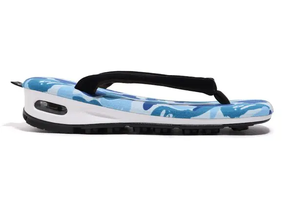 BAPE A Bathing Ape Abc Camo Unda Goyemon Sandals - Blue
