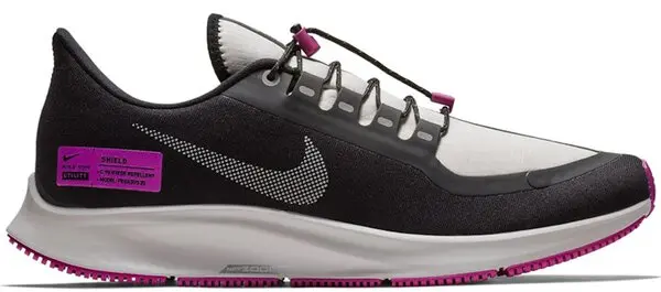 Nike Air Zoom Pegasus 35 Shield Wet Fly Sneakers - Black/reflect Silver/hyper Violet