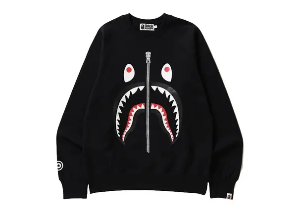 BAPE Shark Crewneck Sweatshirt - Black