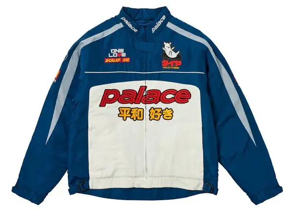 PALACE Faster Jacket - Navy Blue/white
