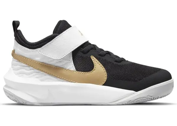 Nike Team Hustle D 10 Metallic Gold Sneakers - Black/white/photon Dust