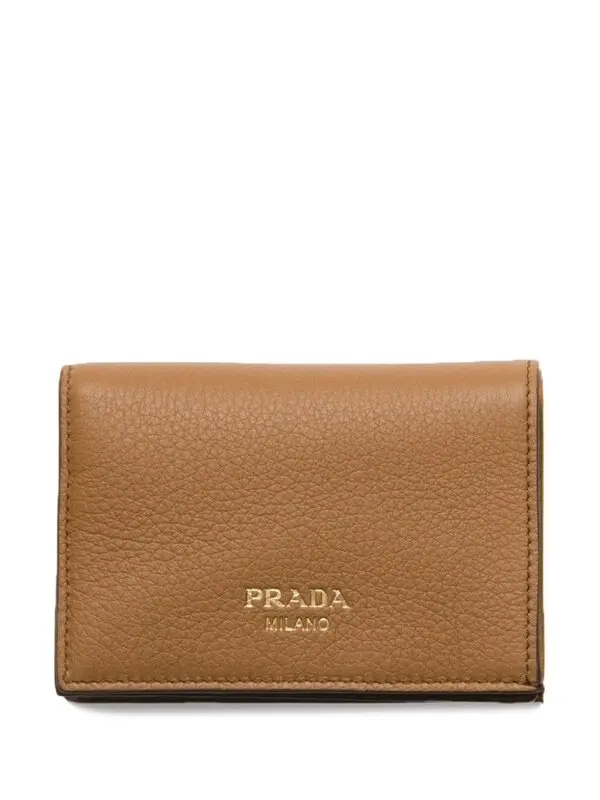 Prada Small Leather Wallet - Brown