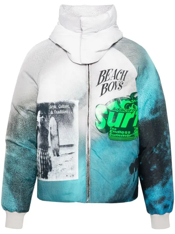 ERL Graphic-print Hooded Puffer Jacket