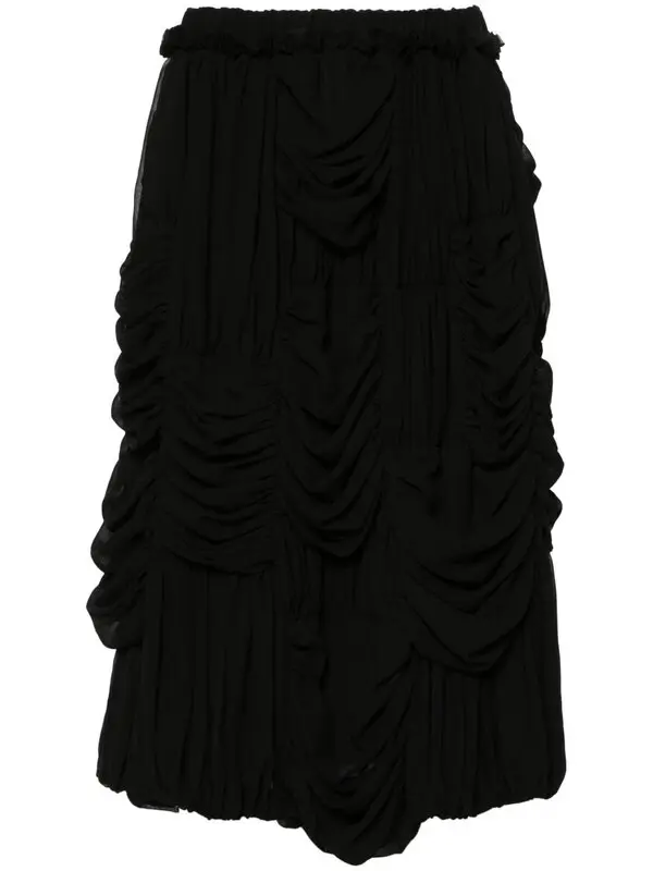 Comme Des Garçons Draped Midi Skirt