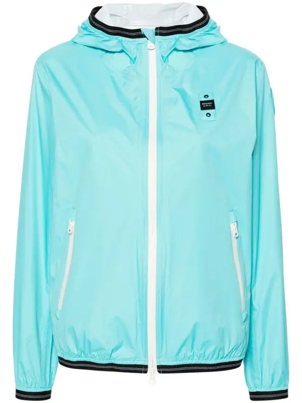 BLAUER. Lightweight Hooded Jacket - Blue