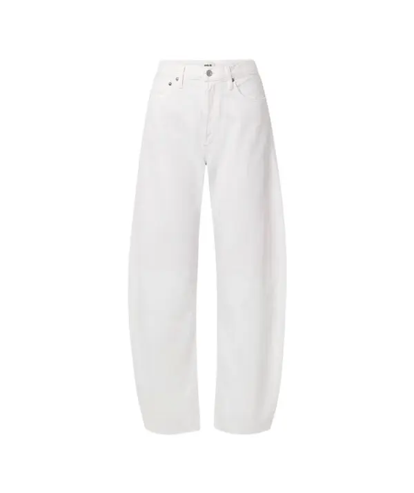 AGOLDE Luna High-rise Barrel-leg Jeans - White