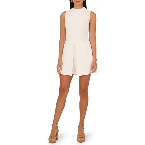 Adrianna Papell Peplum Romper - Ivory