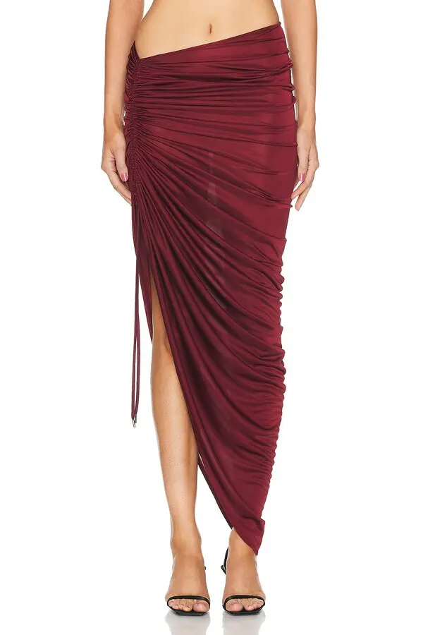 Atlein Asymmetric Ruched Skirt