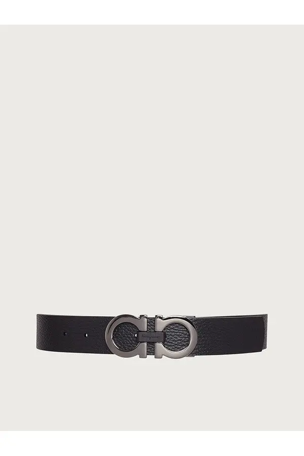 FERRAGAMO Reversible And Adjustable Gancini Belt - Red