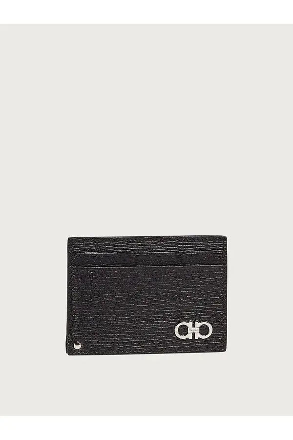 FERRAGAMO Gancini Card Holder With Pull-out Id Window - Red