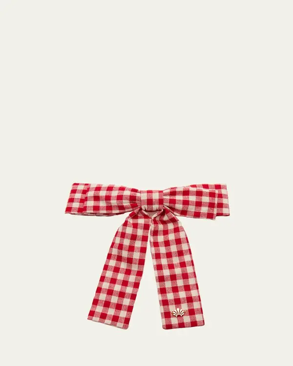 Lele Sadoughi Antoinette Gingham Bow Barrette
