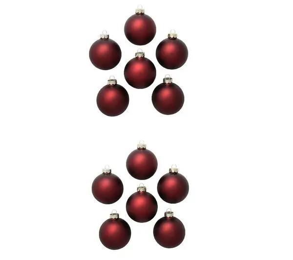 WHITEHURST Set Of 2.75' Matte Finish Glass Ornament