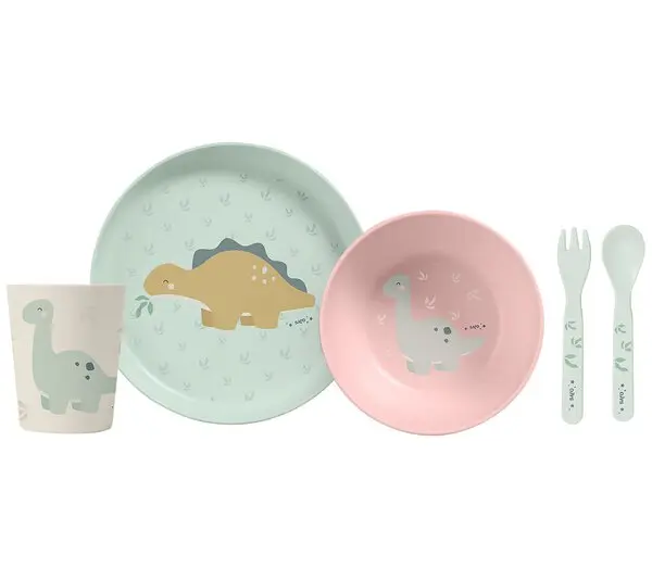 SARO BY KALENCOM Saro Wild Dinos 5 Piece Feeding Set