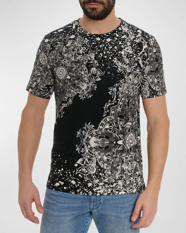 Robert Graham Conrad Medallion-print Crewneck T-shirt