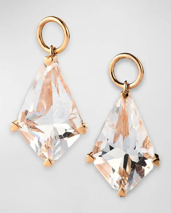 LISA NIK Rocks 18k Rose Gold Earring Charms