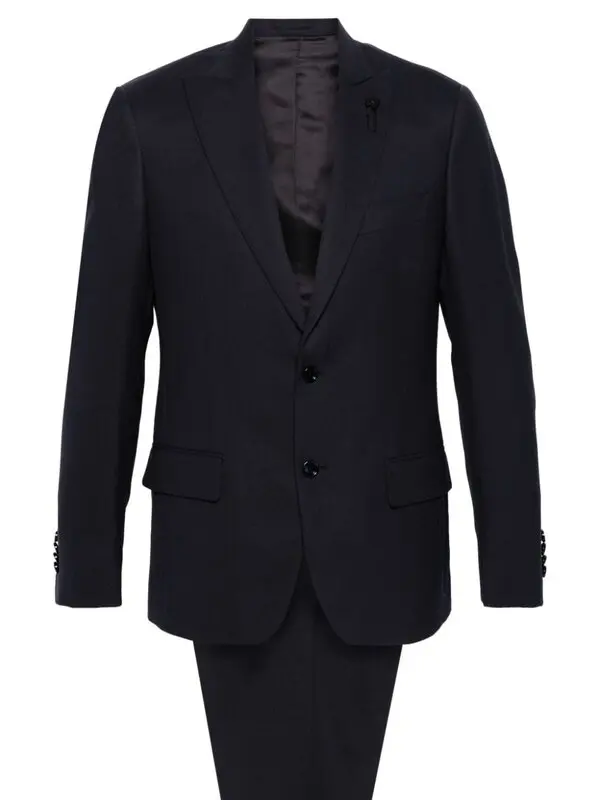 LARDINI Single-breasted Wool Suit - Blue