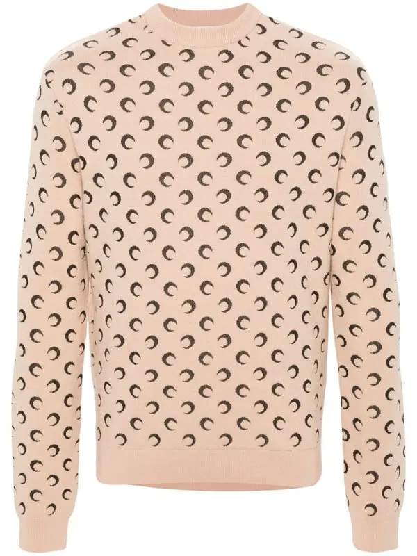 MARINE SERRE Crescent Moon Jumper - Neutrals