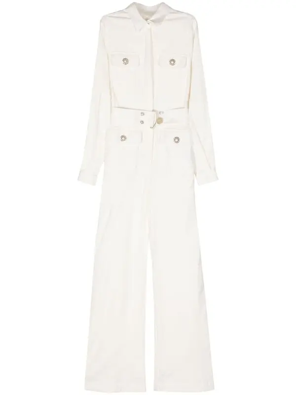 Elie Saab Gabardine Wide-leg Jumpsuit