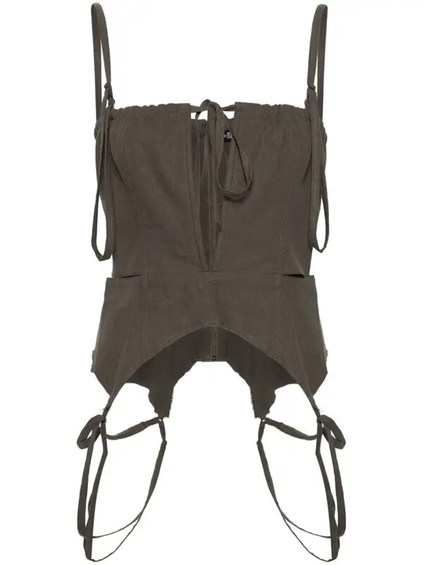 ELENA VELEZ Cut-out Corset Top