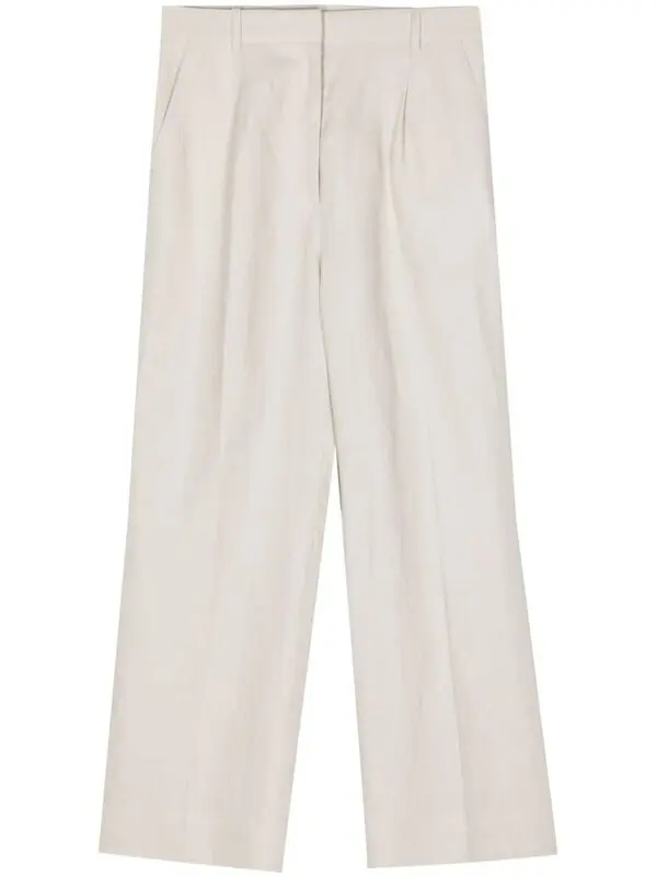 N.peal Florence Linen Palazzo Pants - Neutrals