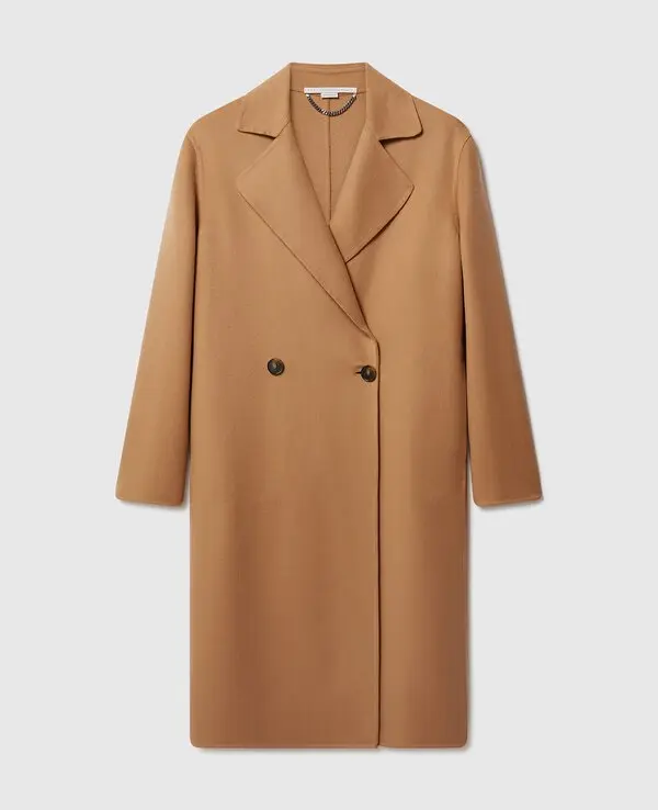 Stella McCartney Double-breasted Longline Coat - Camel