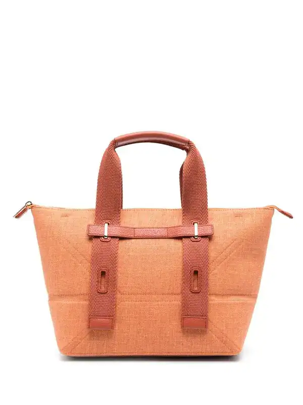Furla Giove Interwoven Tote Bag In Orange - 35% Off | Editorialist