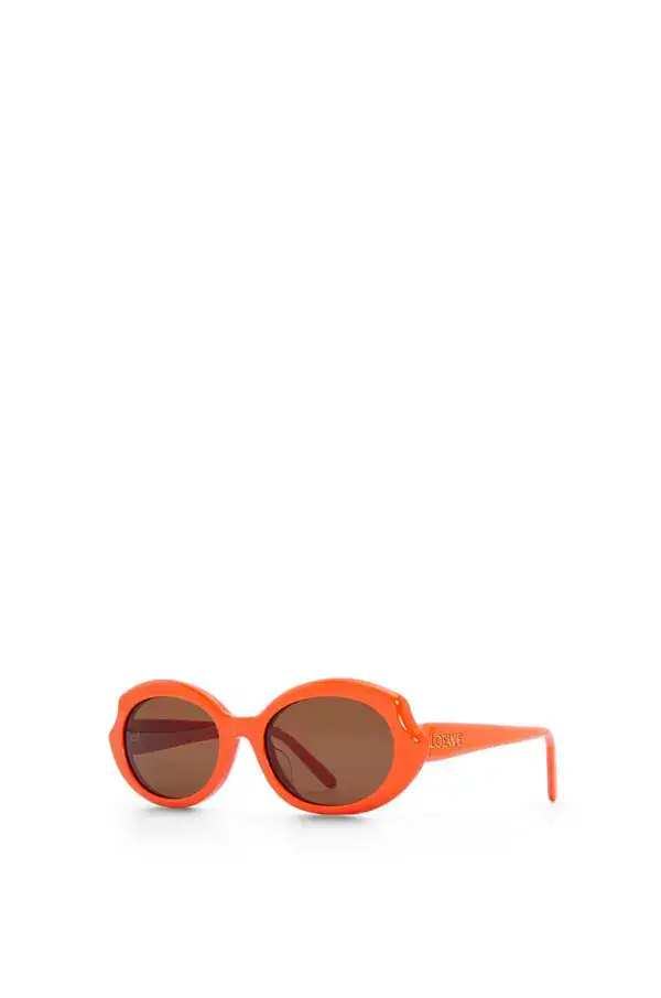 Loewe Mini Oval Sunglasses Bright Orange Editorialist