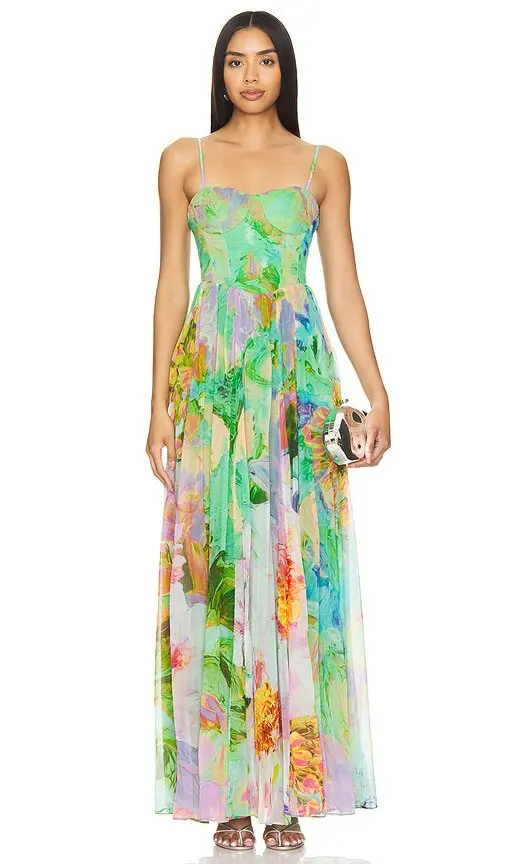 Hemant & Nandita Corset Maxi Dress