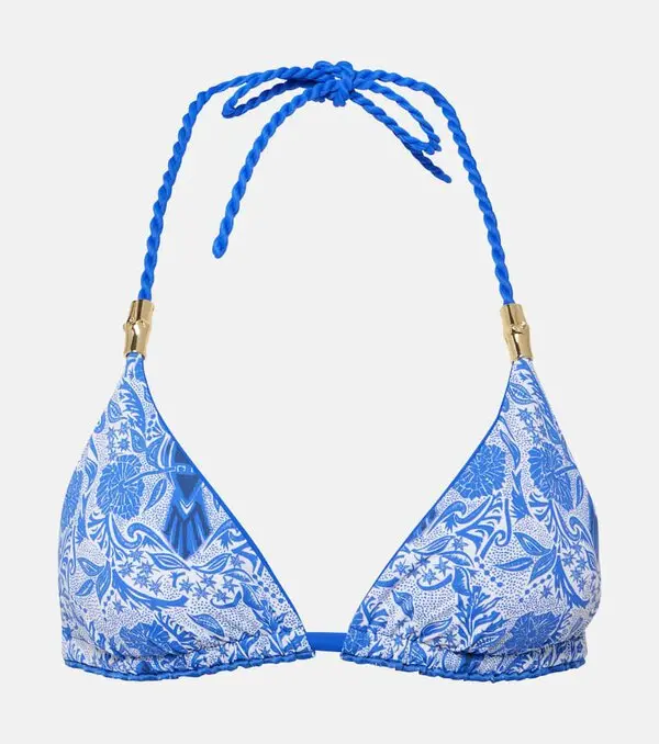 Heidi Klein Lake Como Printed Bikini Top