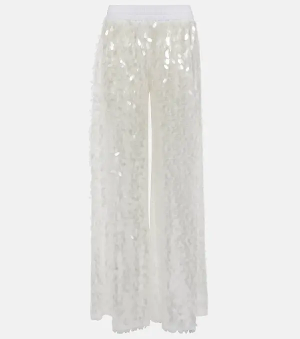 Norma Kamali Sequined Wide-leg Pants