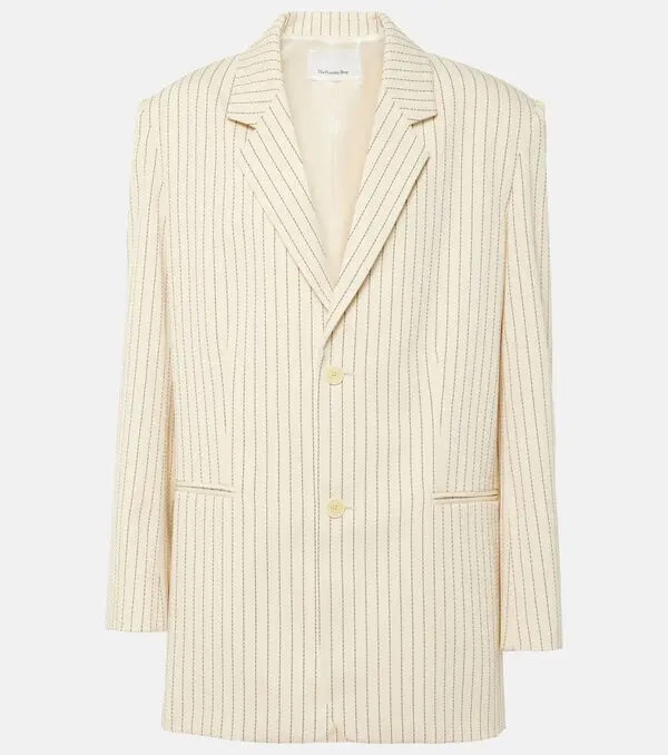 THE FRANKIE SHOP Aiden Pinstripe Twill Blazer