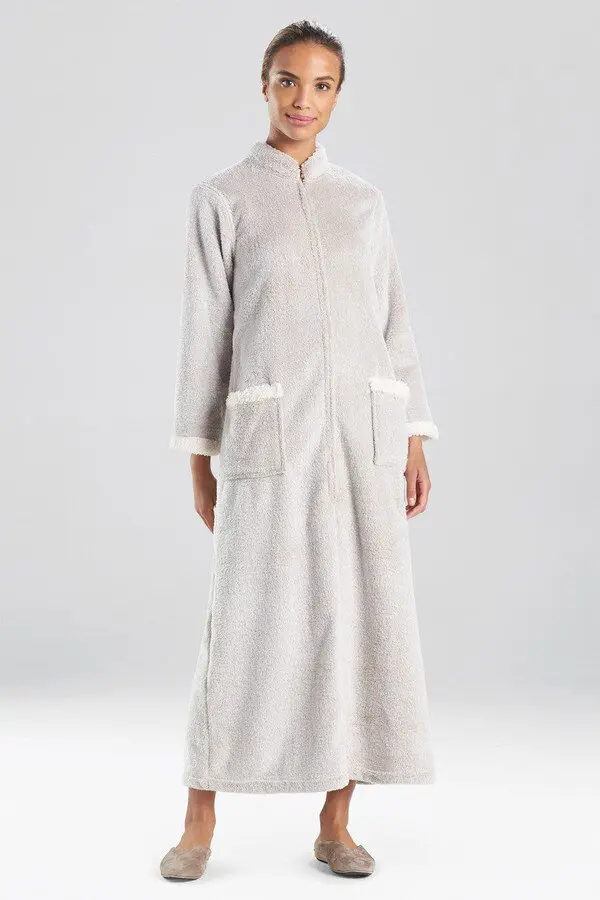 Natori Sherpa Zip Lounger - Neutral