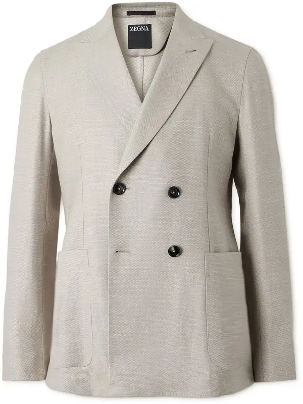 Zegna Double-breasted Woven Blazer