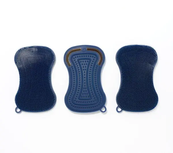 KOCHBLUME Set Of 3 Silicone Sponges With Scraper