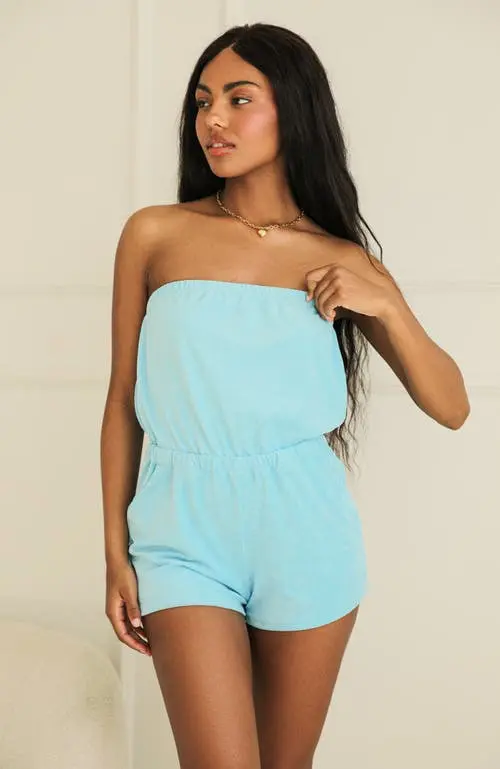 DIPPIN DAISY'S Napa Bandeau Romper - Pool Terry