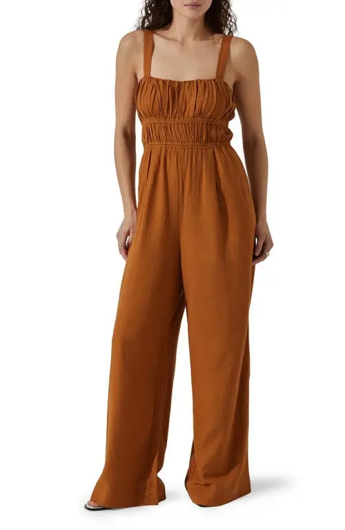 Astr The Label Wide-leg Jumpsuit - Mocha