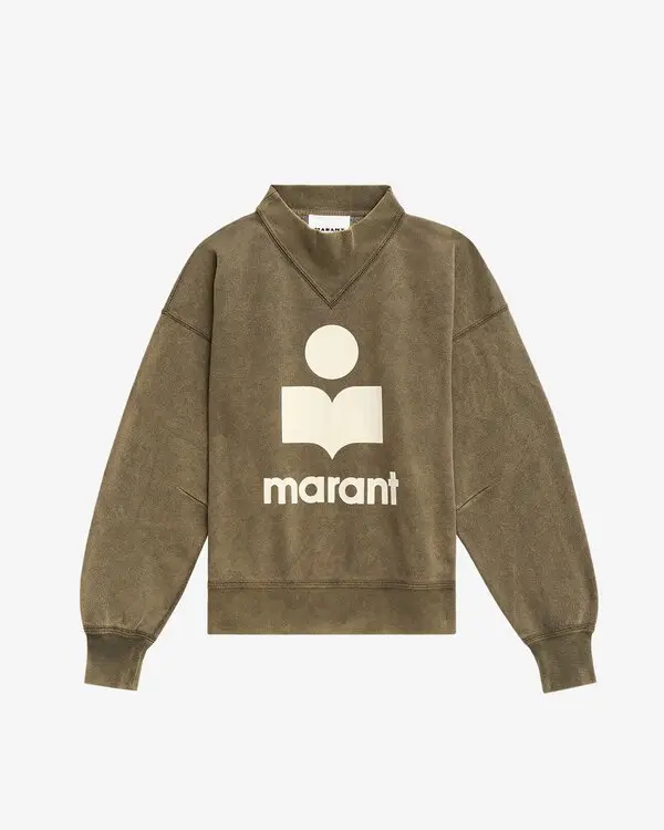 MARANT ETOILE Moby Sweatshirt - Dark Bronze/ecru